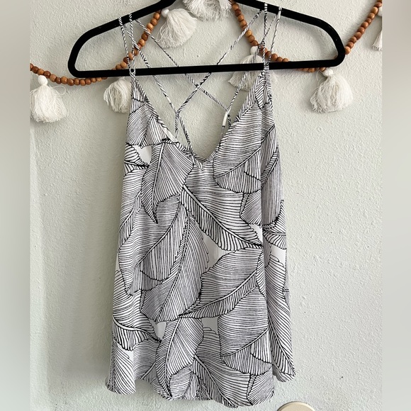 Sienna Sky | Tops | Sienna Sky Sheer Leaf Tank | Poshmark